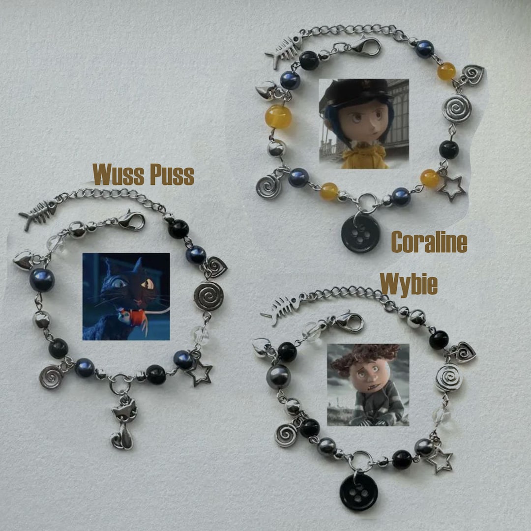 Buy Coraline and Wybie Matching Bracelets, Couple Bracelets, Couple ...