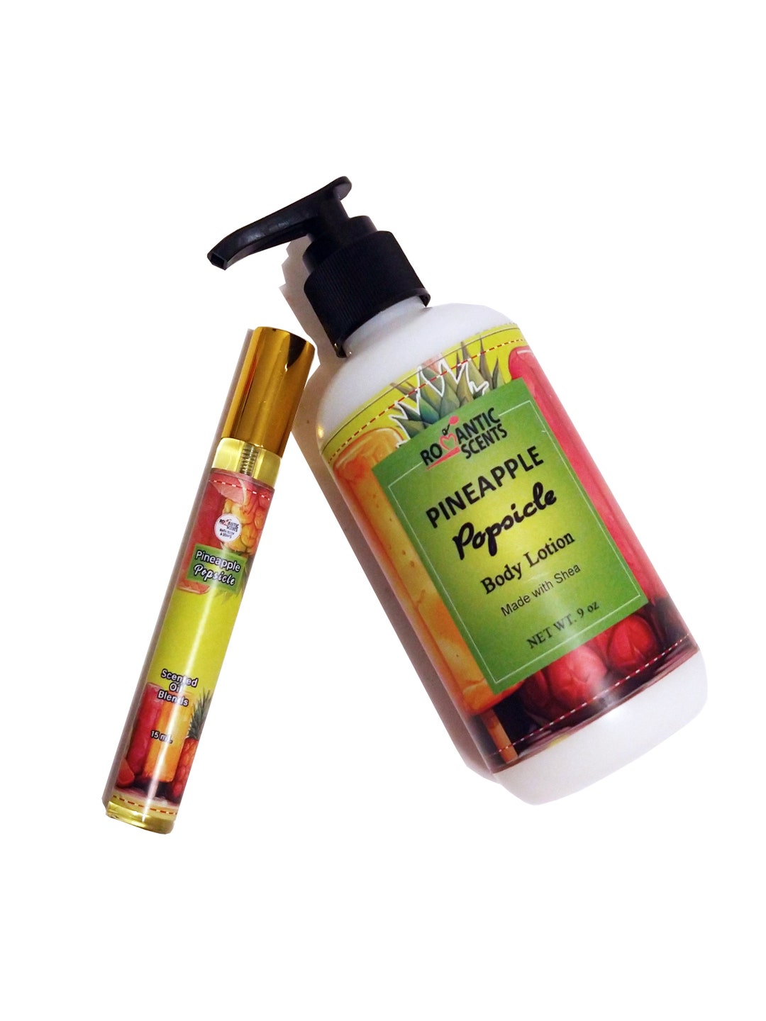 Pineapple Popsicle Gift Set of 2, Shea Body Lotion for Best Friend ...