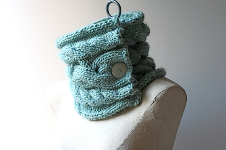 Knitting Pattern: the Cabled Roving Cowl ~ Hand Knit Luxurious Cabled ...