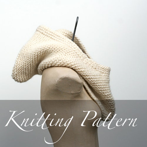 Knitting Pattern the Inga Hood Oversized Cowl Pattern - Etsy