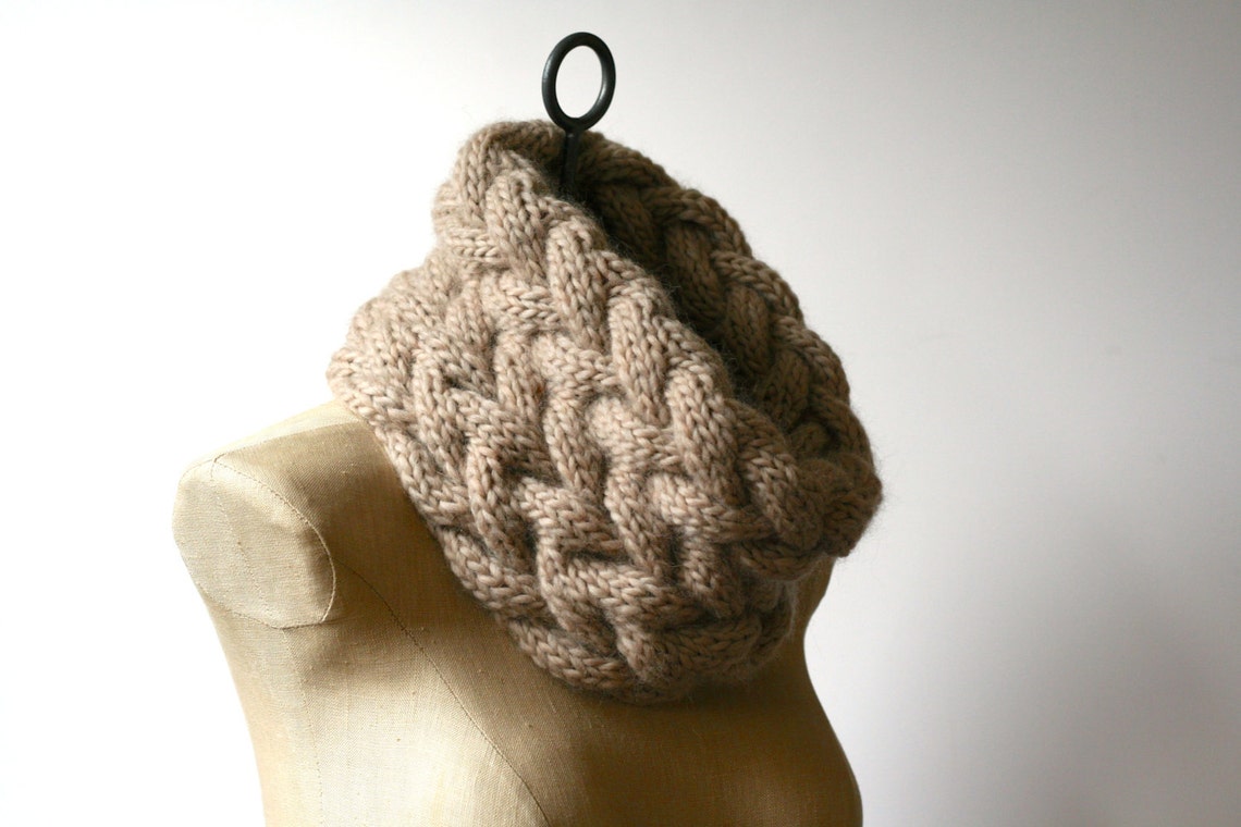 Knitting Pattern Cozy Cabled Cowl Cable Pattern Cable - Etsy