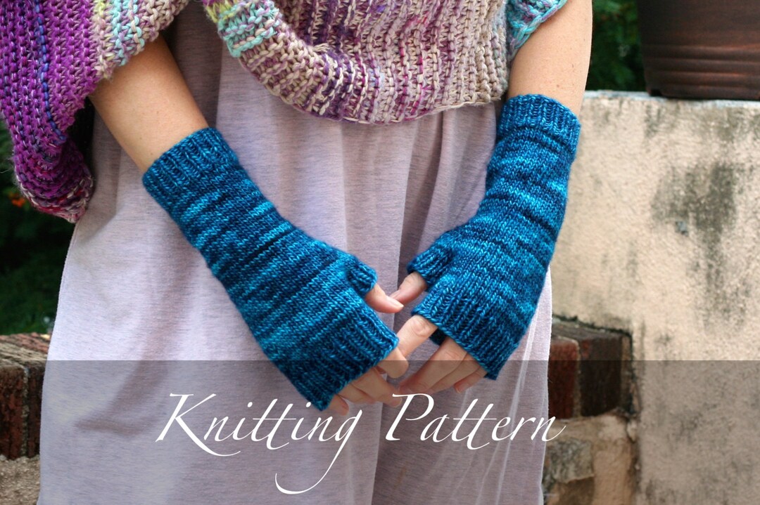 Knitting Pattern: Countryside Mitts ~ Hand Knit Merino Wool Gloves Open ...