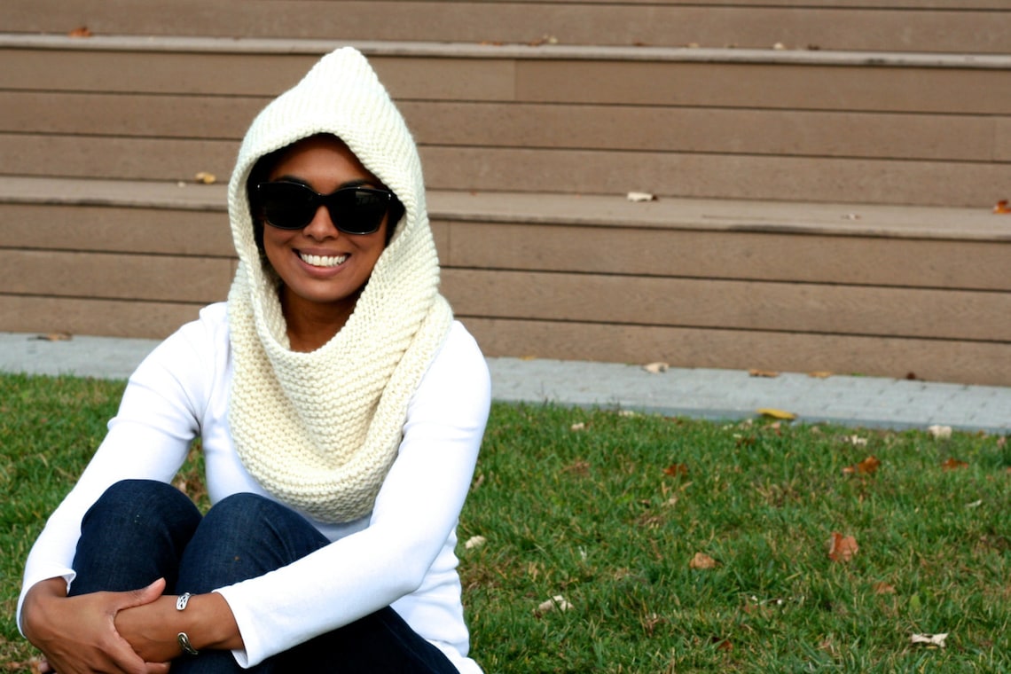 Knitting Pattern the Inga Hood Oversized Cowl Pattern - Etsy