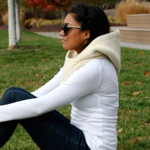 Knitting Pattern - the Inga Hood - Oversized Cowl Pattern - Hooded Cowl ...