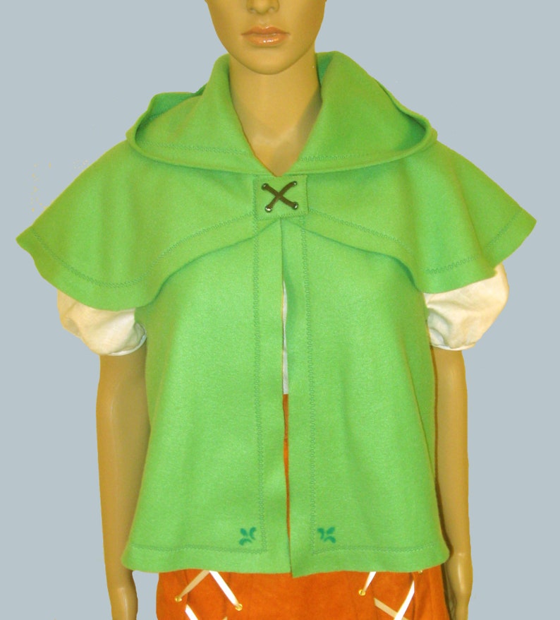 Linkle Hooded Cape Fleece Vest Legend of Zelda Hyrule - Etsy