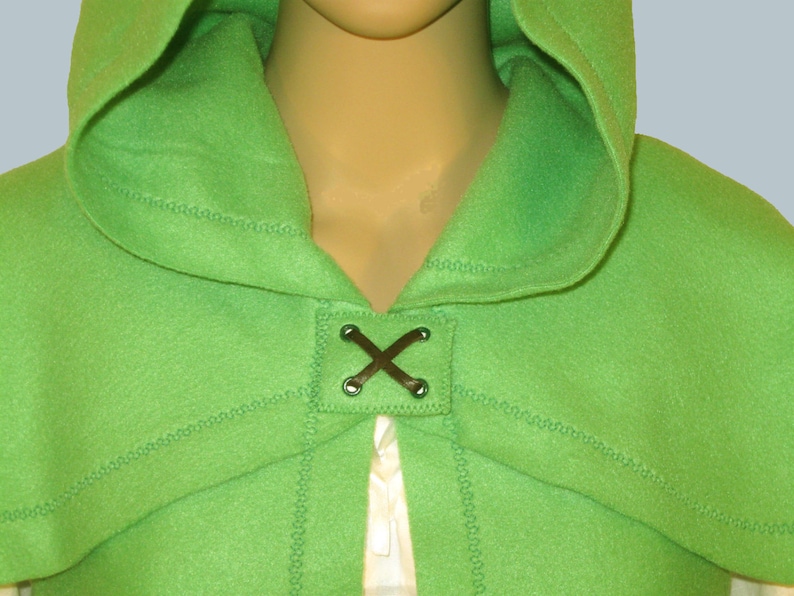 Linkle Hooded Cape Fleece Vest Legend of Zelda Hyrule - Etsy