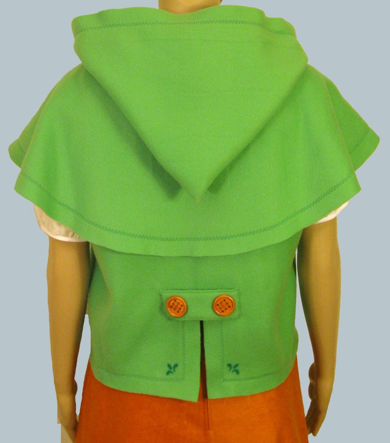 Linkle Hooded Cape Fleece Vest Legend of Zelda Hyrule - Etsy