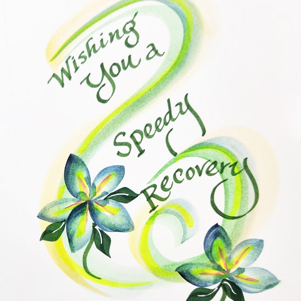Get Well Card Calligraphy - Etsy