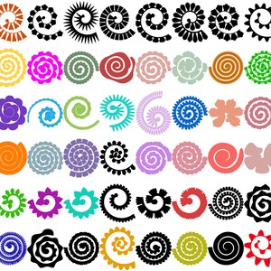 Rolled Flower Svg Bundle Paper Flower Svg Digital Paper Svg Digital ...