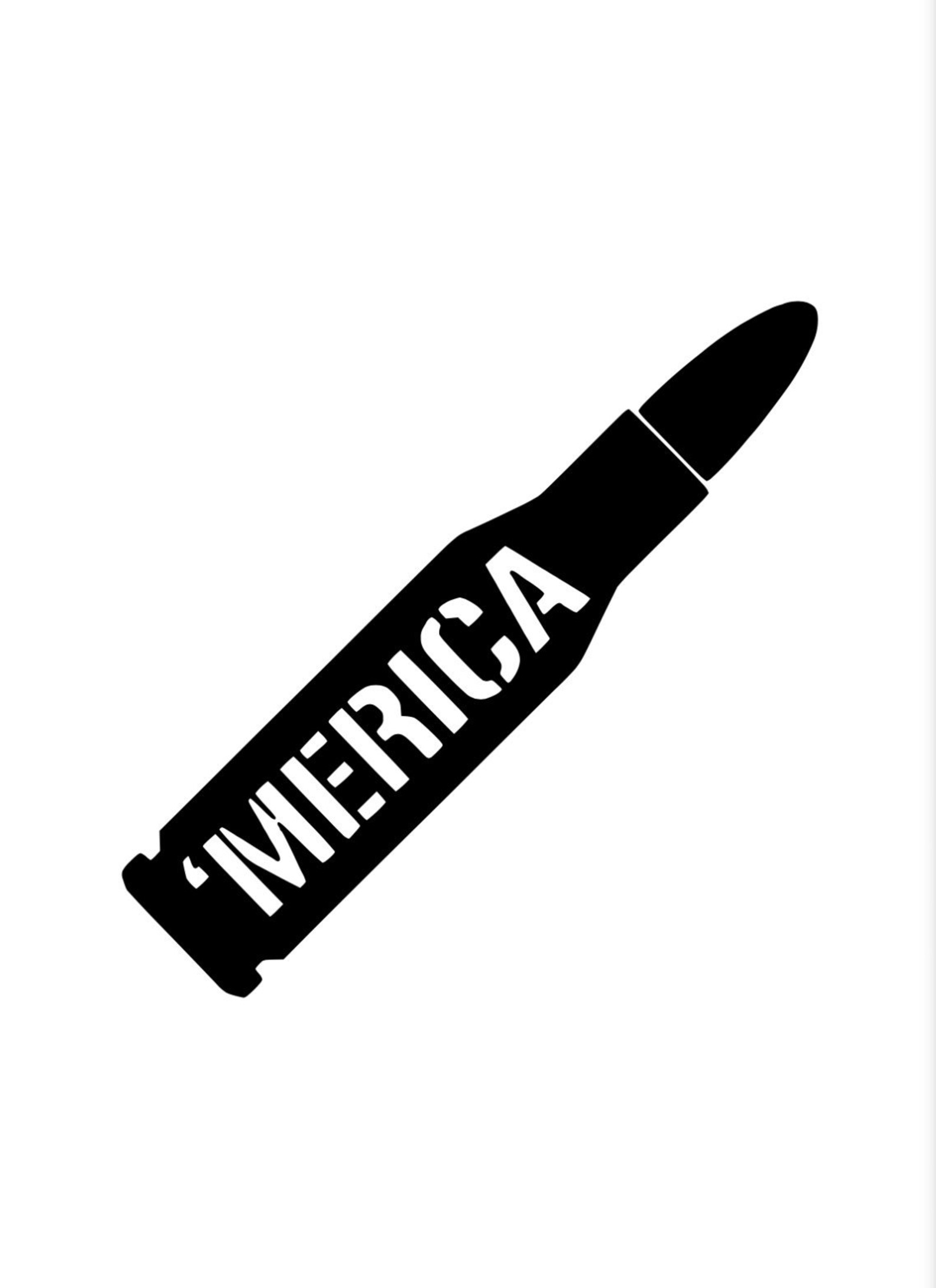 MERICA Bullet Car Decal - Etsy