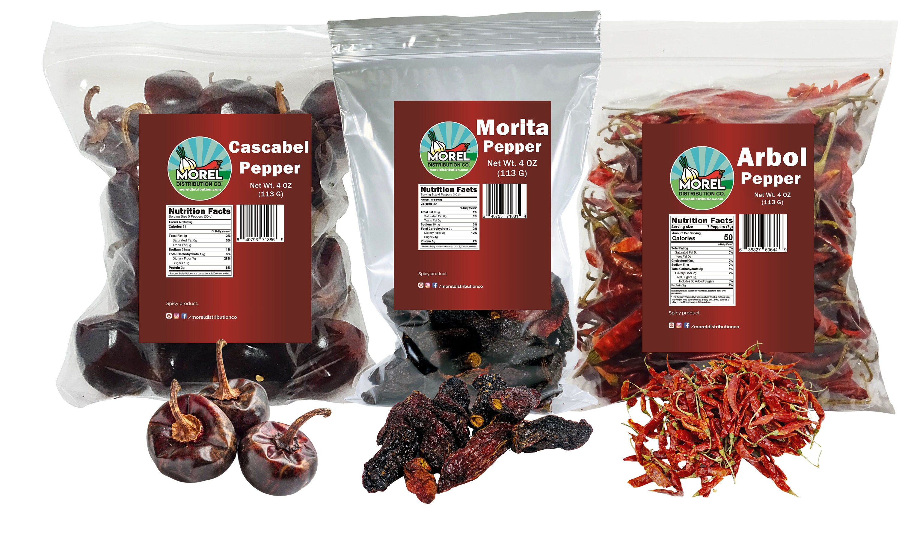 Dried Chile Peppers Variety Pack (12 Oz Total) (3 Pack). Choose Your ...