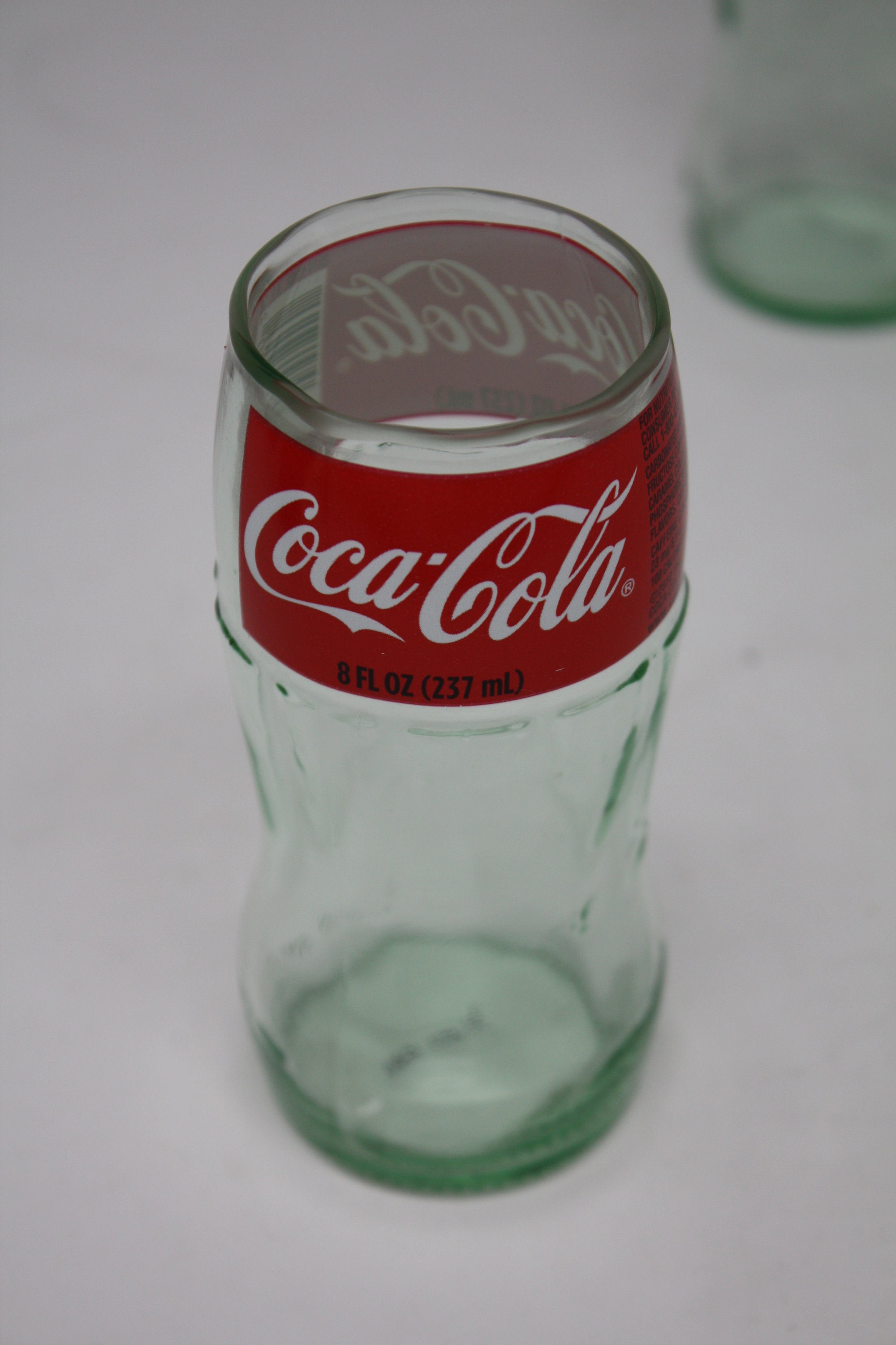 Set of 2 Custom COCA-COLA Coke Glasses Soda Hand Cut From Bottles ...