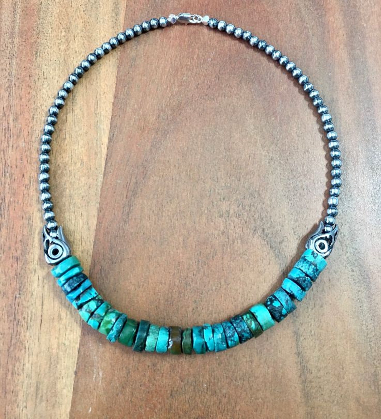 Turquoise Necklace With Raven Art Four Lengths Available - Etsy