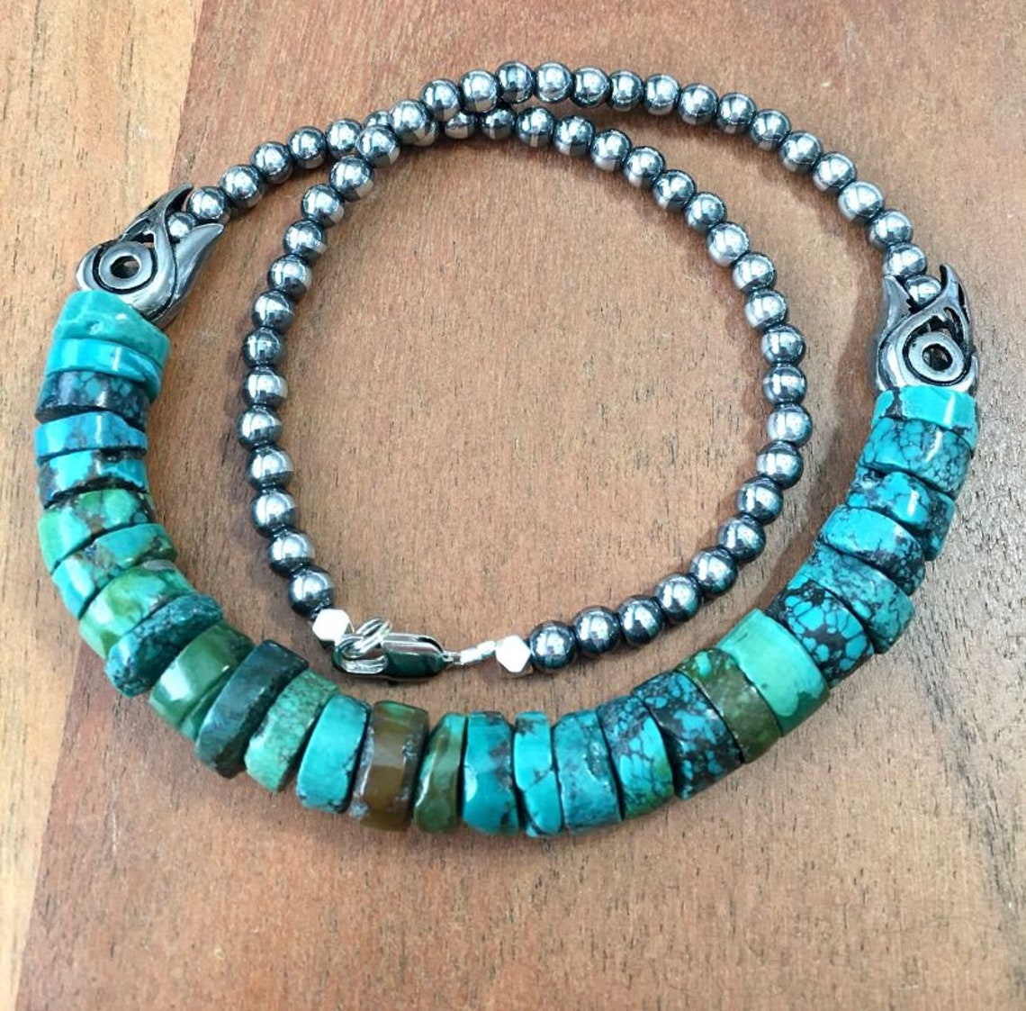 Turquoise Necklace With Raven Art Four Lengths Available - Etsy