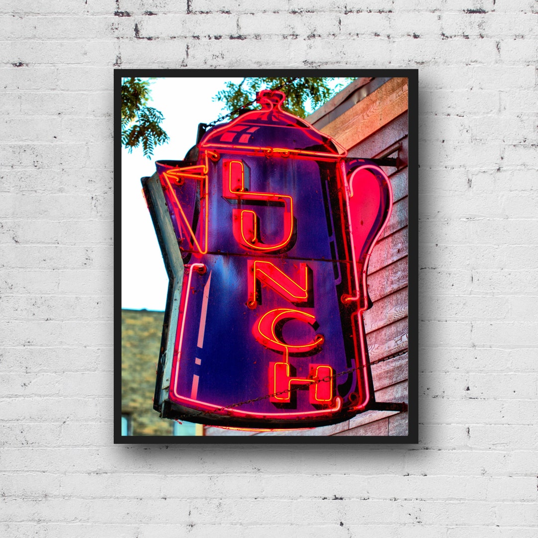Neon Sign of the Kenosha Coffee Pot Diner Fine Art Print - Etsy