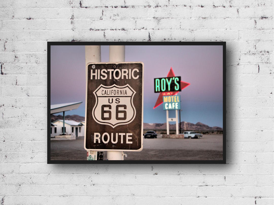 Route 66 Print: Roy's Motel Neon Sign, Amboy California - Etsy