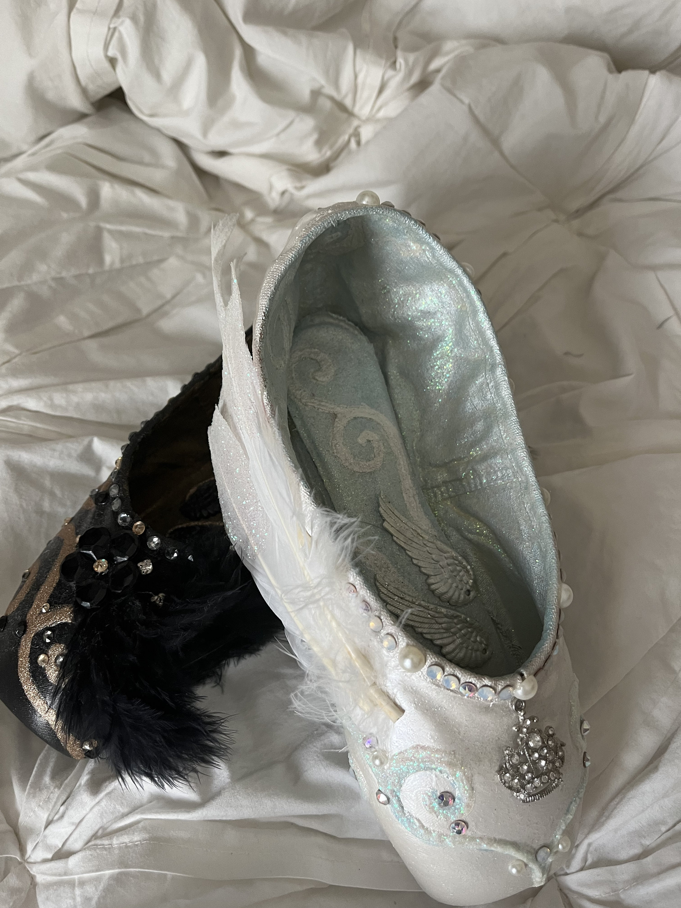 Decorative White Swan and Black Swan Pointe Shoes - Etsy