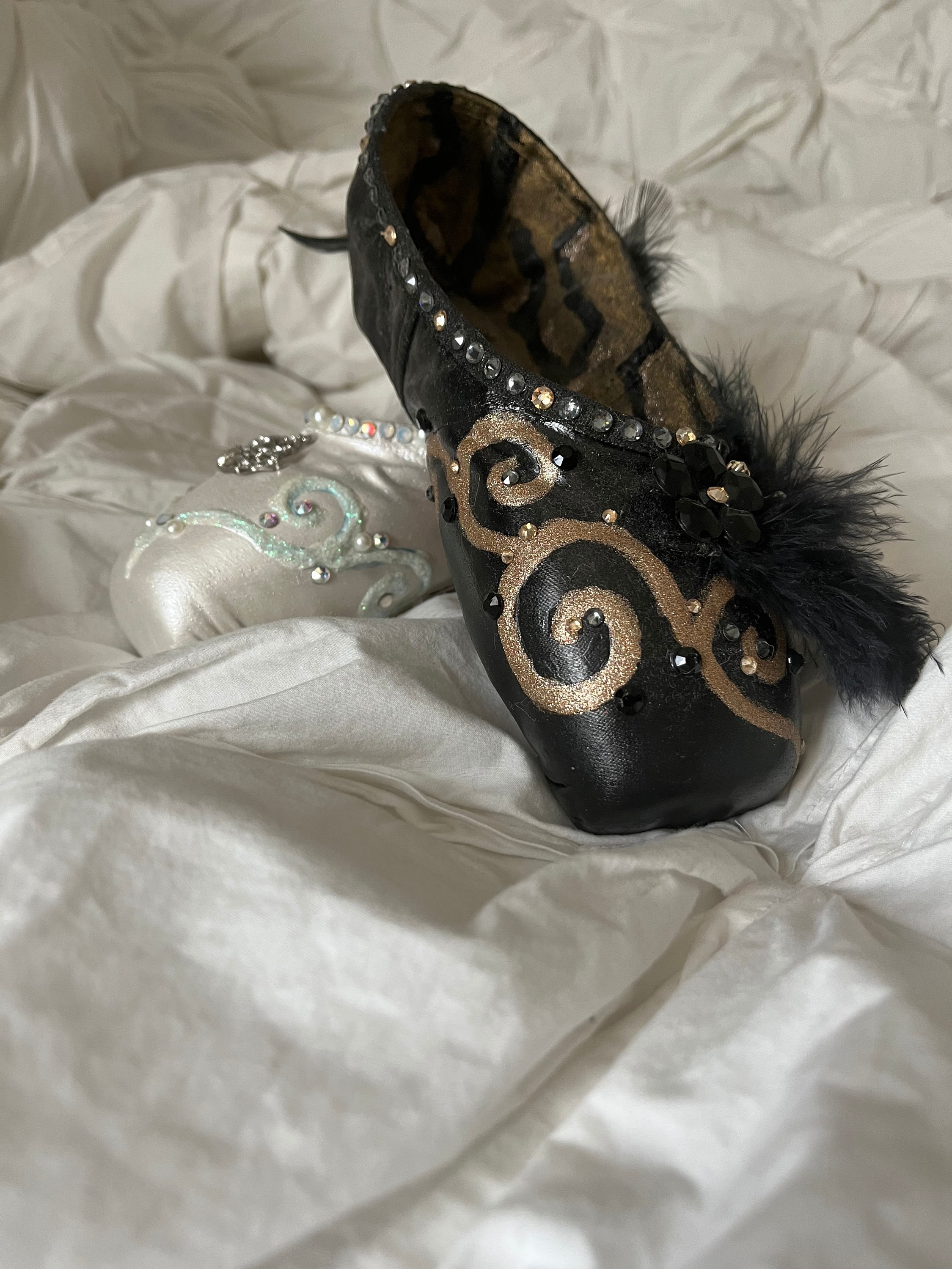 Decorative White Swan and Black Swan Pointe Shoes - Etsy