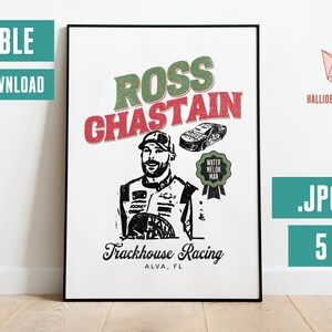 Digital Download Wall Art - Ross Chastain #1 2023 Nascar Printable ...