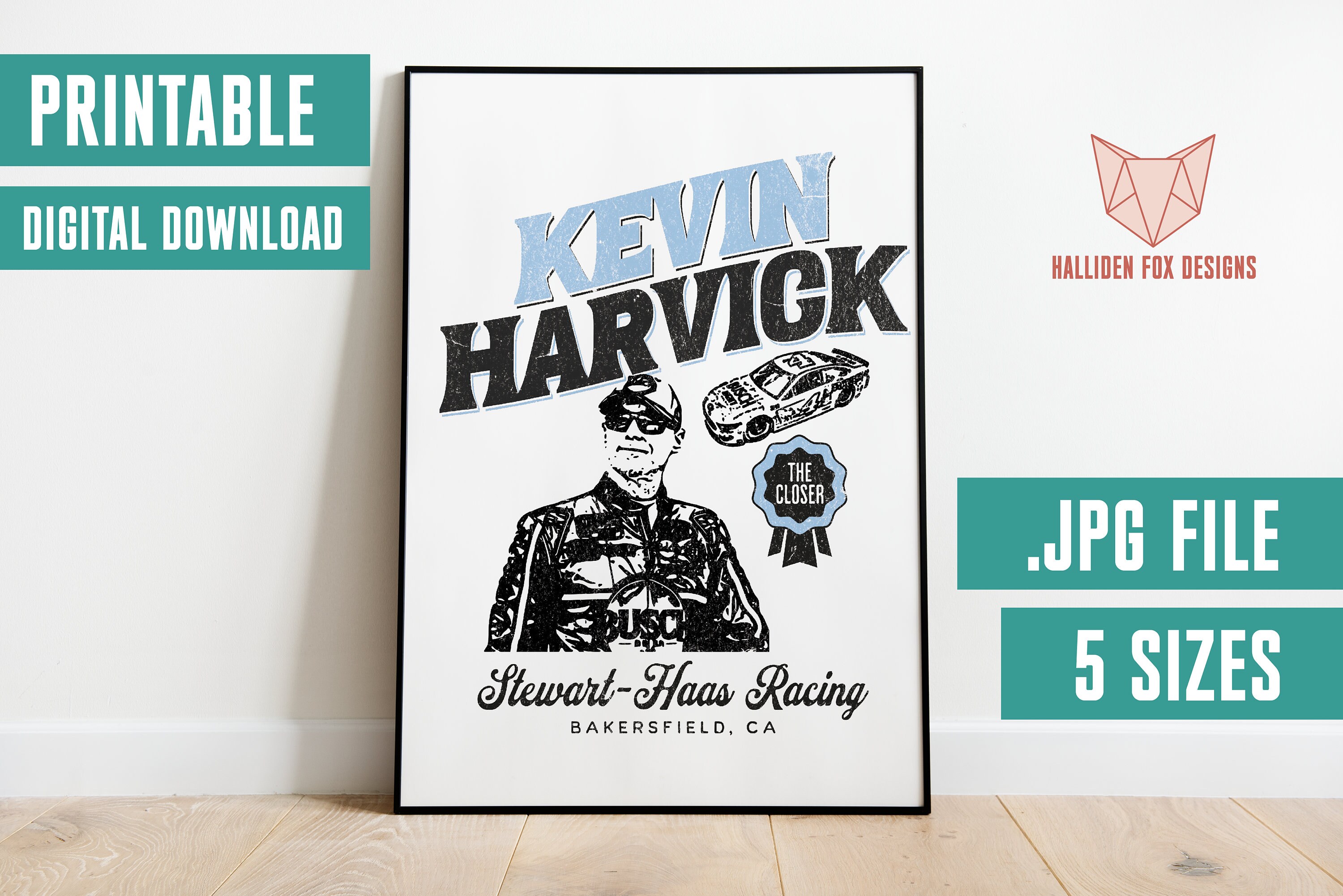 Digital Download Wall Art - Kevin Harvick #4 2023 Nascar Printable ...