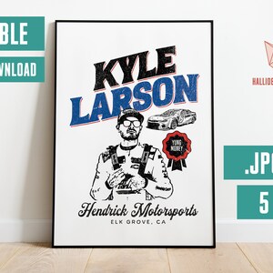 Digital Download Wall Art - Kyle Larson #5 2023 Nascar Printable Driver ...