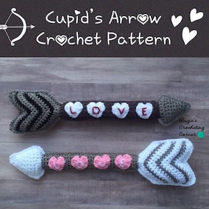 Crochet Cupid's Arrow Crochet Pattern, Crochet Arrow Pattern, Arrow of ...