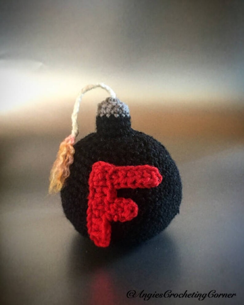 Crochet F Bomb Pattern F-bomb Pattern Cuss Bomb Curse Bomb - Etsy