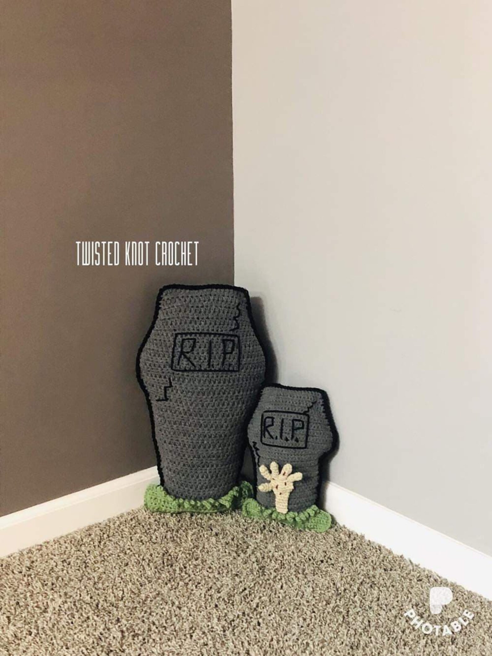 Graveyard Tombstone Crochet Pattern Graveyard Tombstone | Etsy