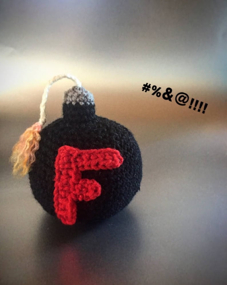 Crochet F Bomb Pattern F-bomb Pattern Cuss Bomb Curse Bomb - Etsy