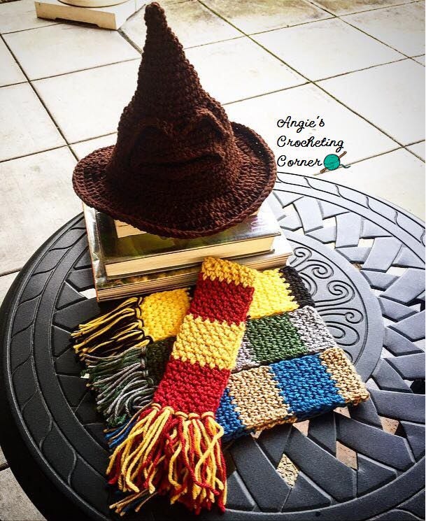 Crochet Sorting Hat and House Scarves Baby House Scarf Photo | Etsy