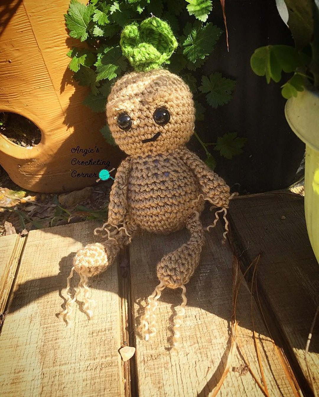 Crochet Baby Mandrake, Mandrake, Mandrake Seedling, Plush Mandrake ...