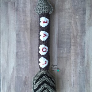 Crochet Cupid's Arrow Crochet Pattern, Crochet Arrow Pattern, Arrow of ...