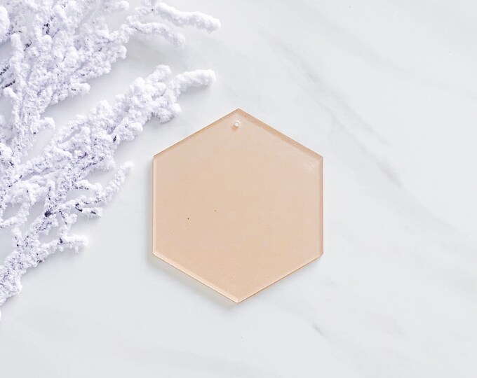 Clear Hexagon Acrylic Tiles Pack of 25 Discs Arts and Crafts Plastic ...
