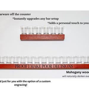 Shot Glass Display Shelf | Custom Shelf | Handmade Solid Wood Shot ...