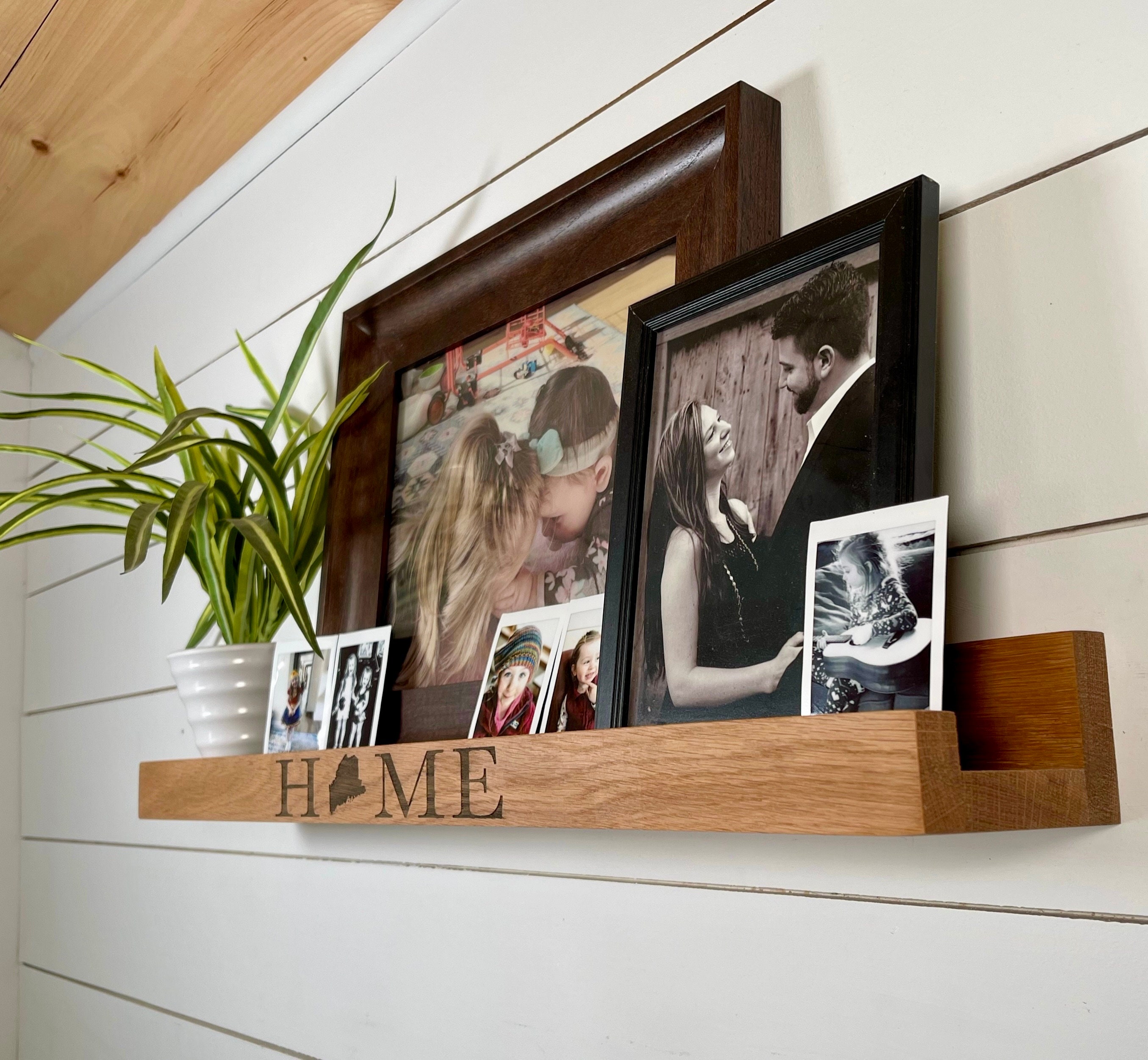 Wood ledge wall shelf store