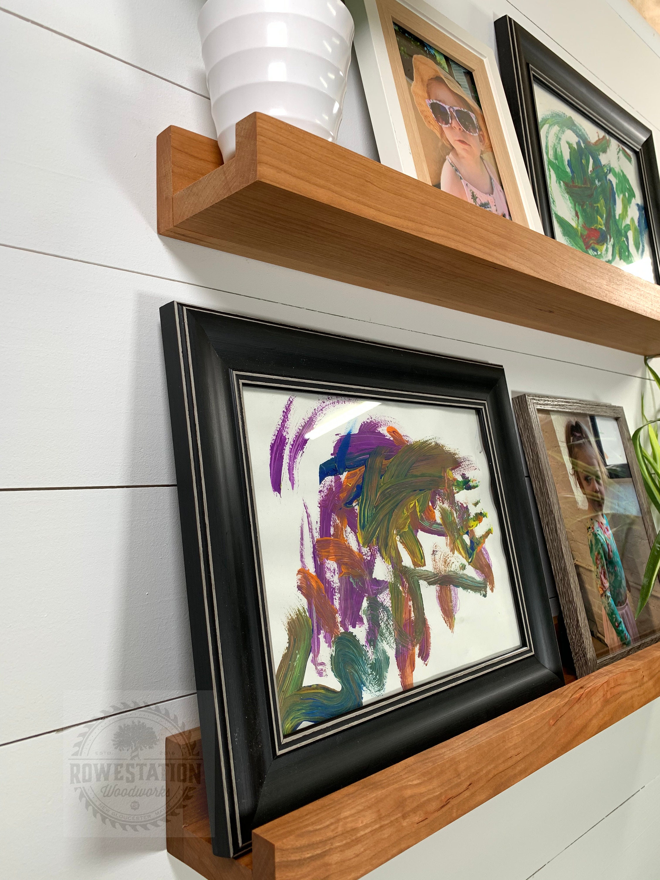 Solid Cherry Floating Picture Ledge Floating Shelf Cherry - Etsy