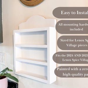 Lenox Spice Rack Shelf | White Handmade Solid Wood Lenox Spice Rack ...