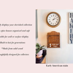 Lenox Spice Rack Shelf | Handmade Solid Wood Lenox Spice Rack Shelf ...