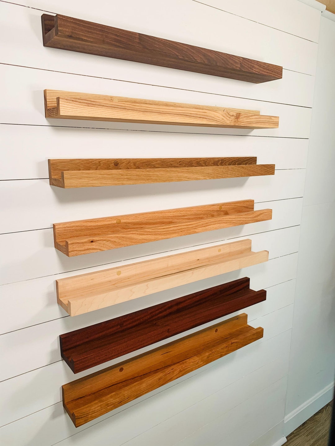 Floating Picture Ledge Wall Shelf, Floating Shelf, Handmade With Solid ...