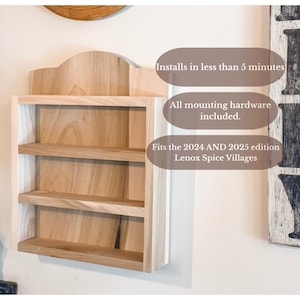 Paint-ready Spice Rack for Lenox Spice Village | Wooden Spice Shelf ...
