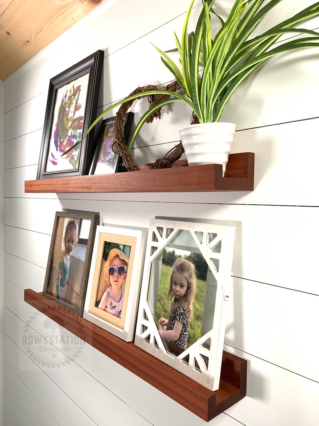 Floating Picture Ledge Wall Shelf, Floating Shelf, Handmade Solid ...
