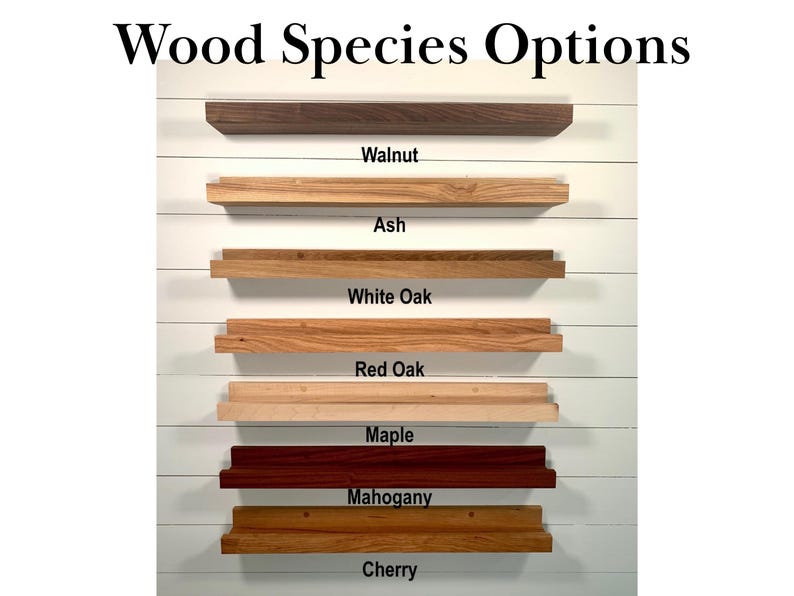 Scalloped Picture Ledge Shelf | Solid Hardwood Floating Shelf ...