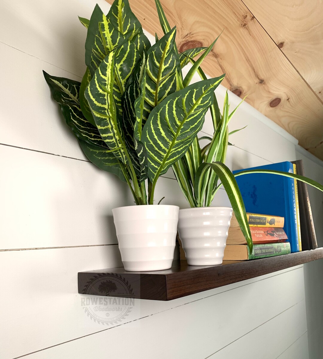 Solid Wood Wall Shelf, Solid Hardwood Shelf, Handmade Wooden Flat Shelf ...