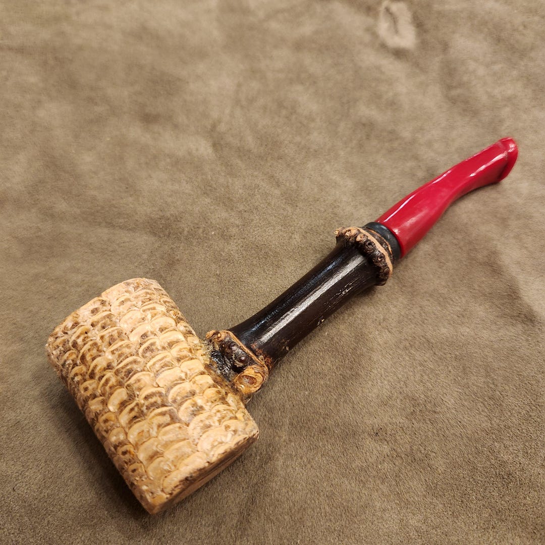 Custom Corn Cob Pipe W/ Swiss Army Mouthpiece - Unsmoked (USA) - Etsy