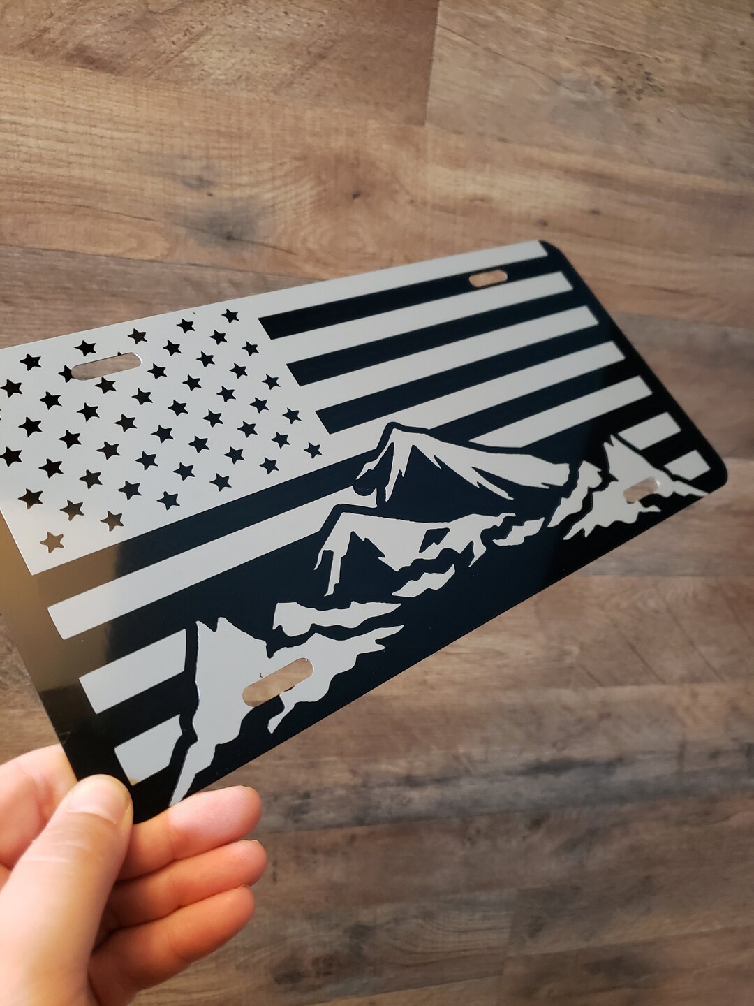 Gray American Flag License Plate Flag Front License Plate - Etsy
