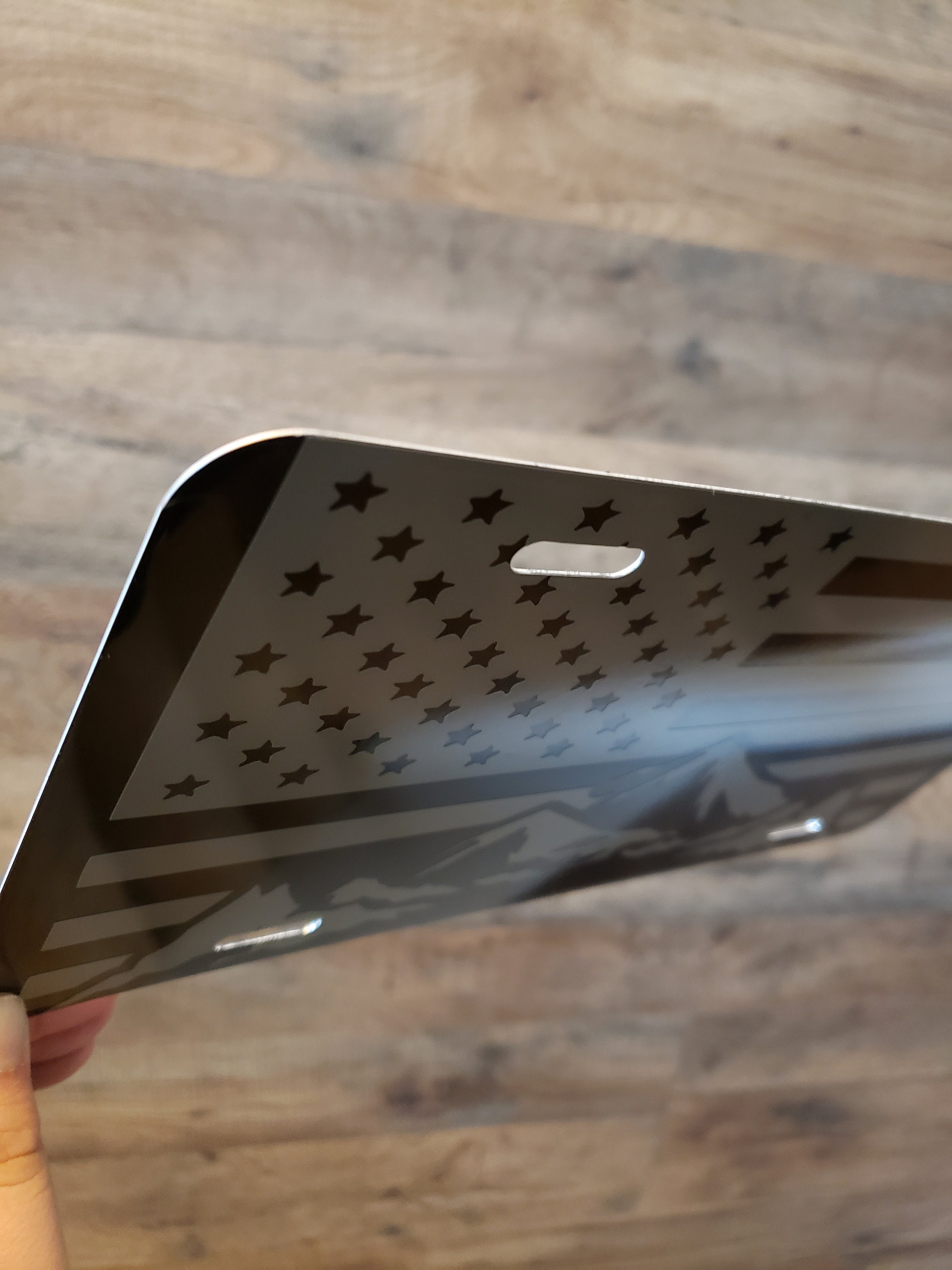 Gray American Flag License Plate Flag Front License Plate - Etsy