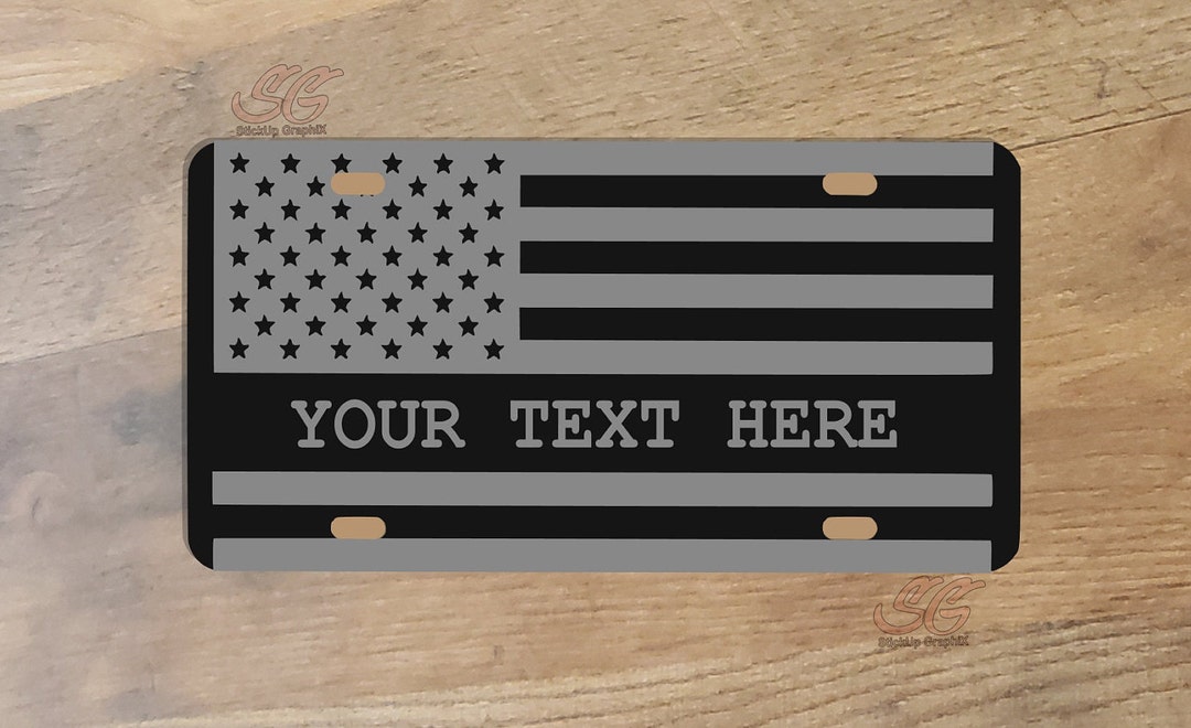 Personalized American Flag License Plate Flag Front License - Etsy