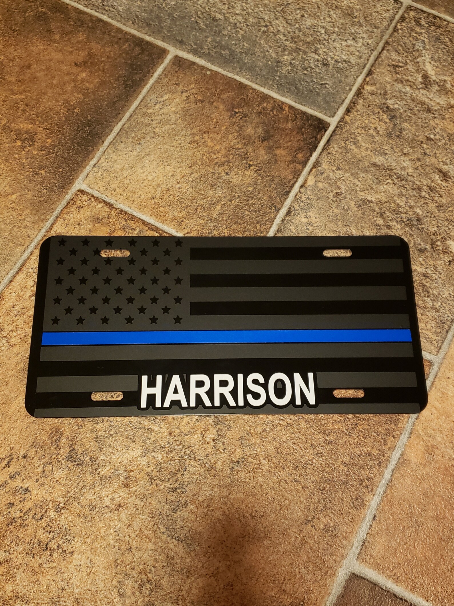 American Flag License Plate Thin Blue Line Flag Front License - Etsy