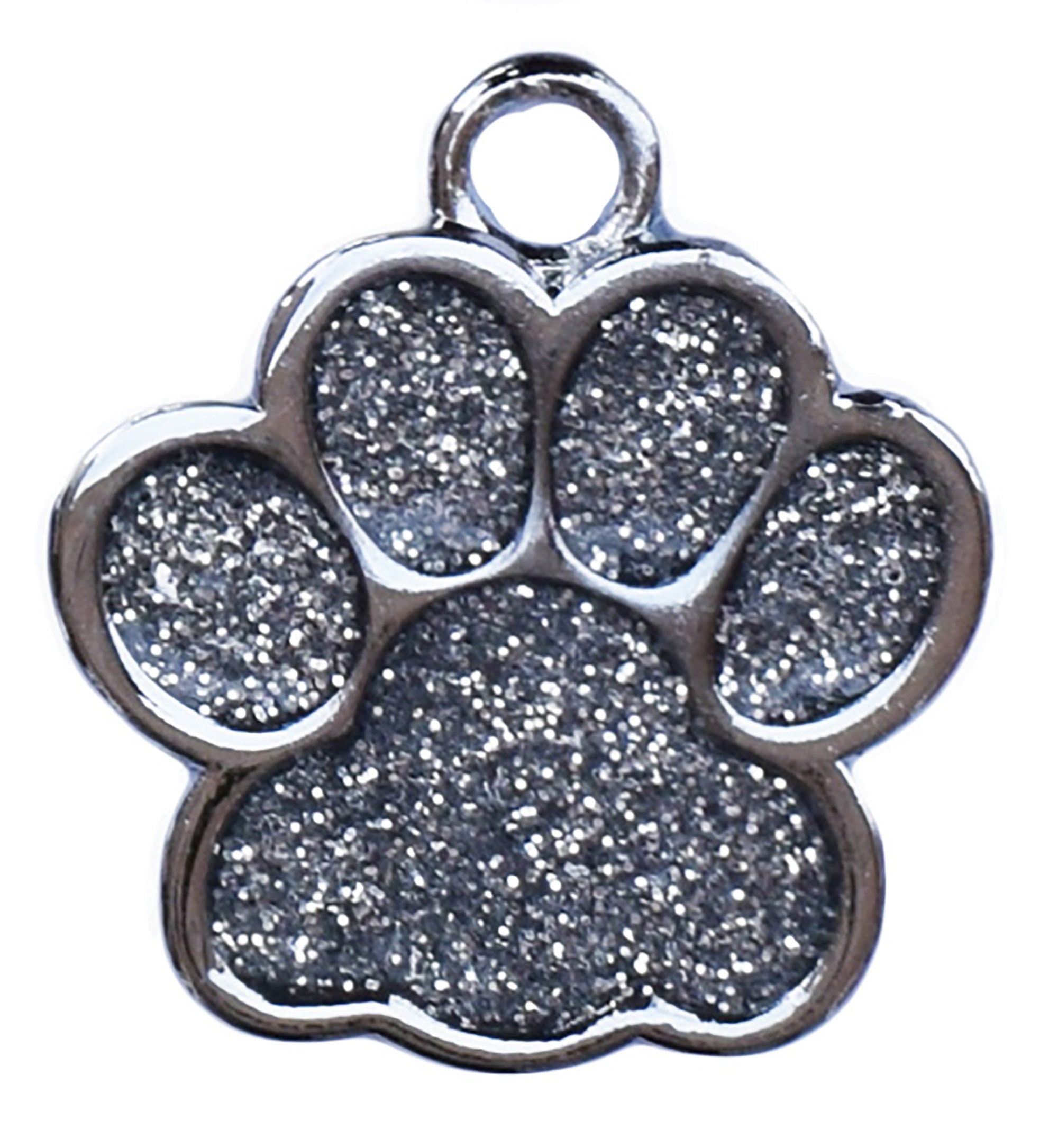 Stainless Metal Paw Shape Thick Engraved Metal Bone ID Name ...