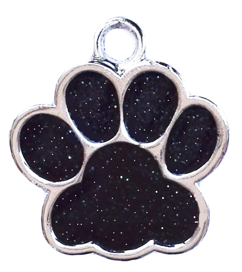 Stainless Metal Paw Shape Thick Engraved Metal Bone ID Name ...